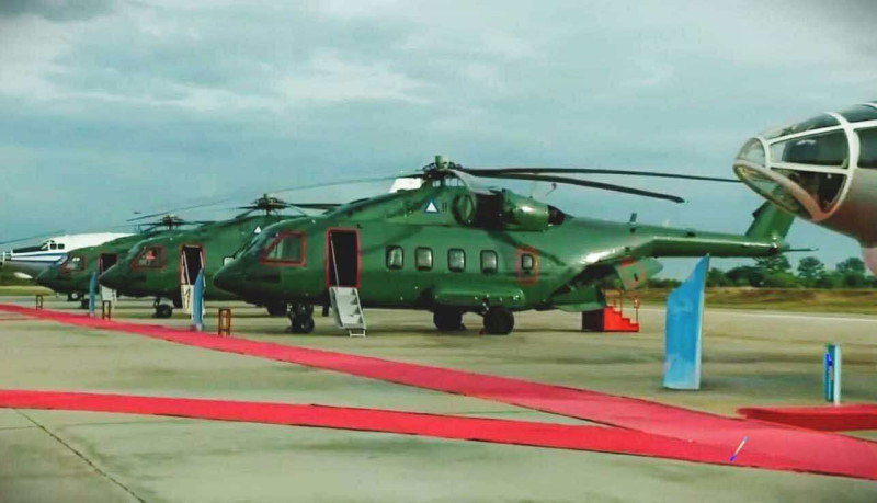 Myanmar Receives First Mi-38T Helicopters from Russia Abroad